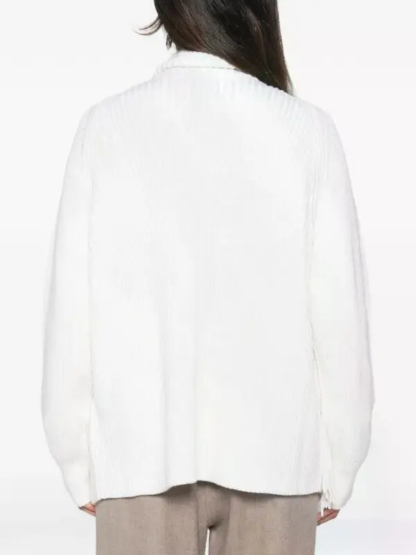 Carven Fringed High-neck Knit