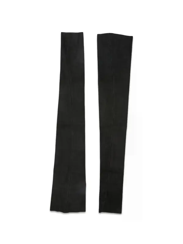 Isabel Benenato Suede Fingerless Gloves