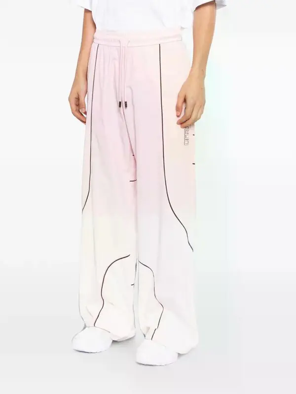Off-White Logo Embroidered Wide-leg Track Pant