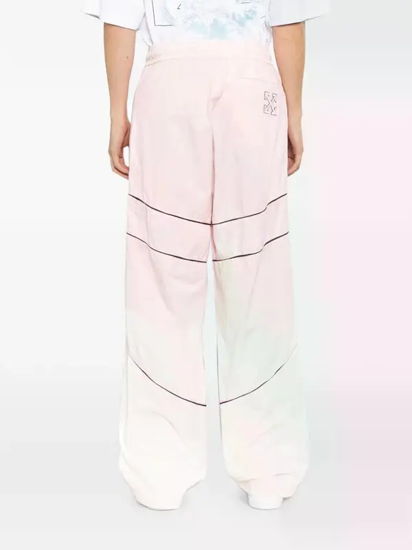 Off-White Logo Embroidered Wide-leg Track Pant