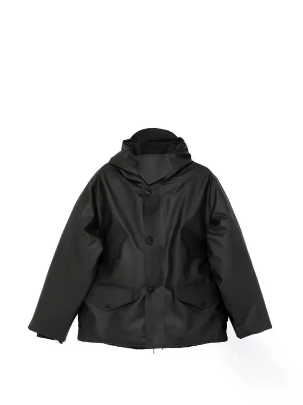 Rains Hooded-padded Jacket - Black