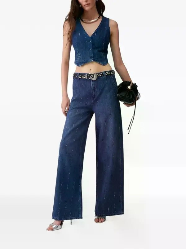 Liu Jo Flared Jeans With Rhinestones