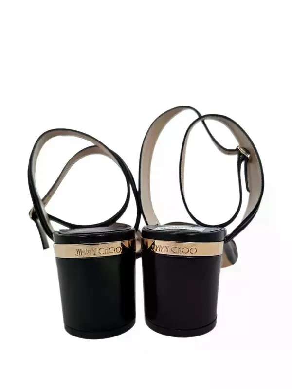 JIMMY CHOO Jago Leather Sandals - Black