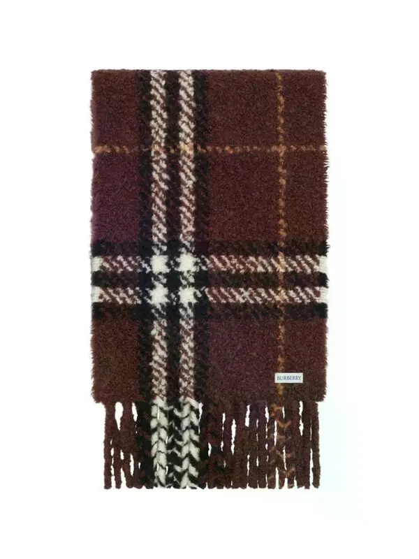 Burberry Check Scarf - Brown