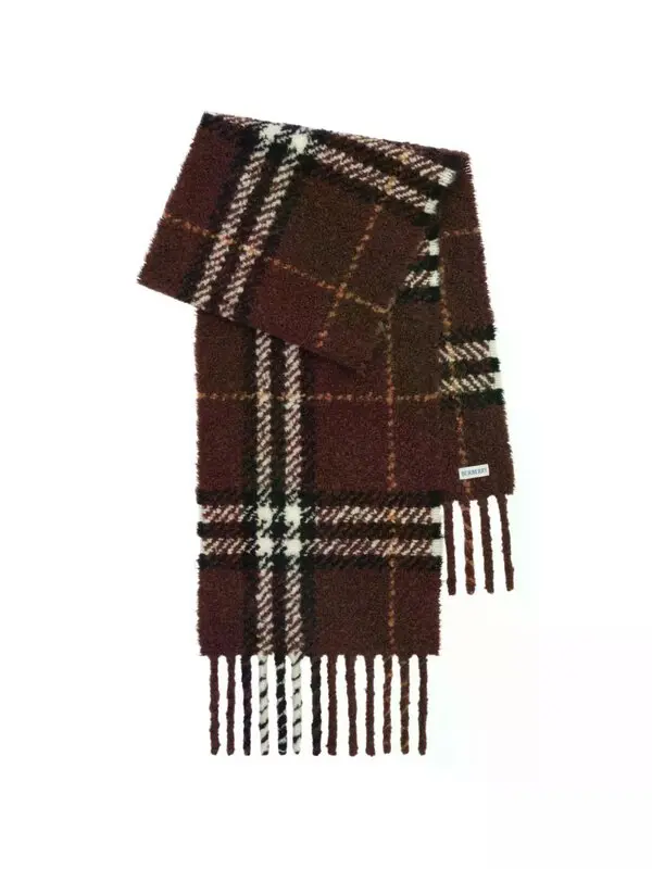 Burberry Check Scarf - Brown