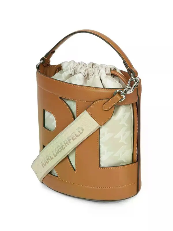 Karl Lagerfeld Ikon Monogram Bucket Bag