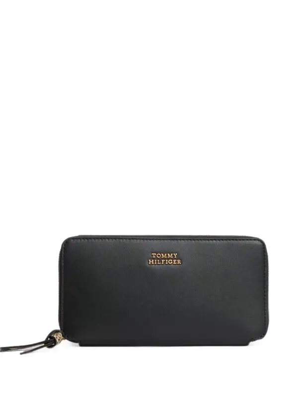 Tommy Hilfiger Logo-plaque Zip-around Wallet - Black