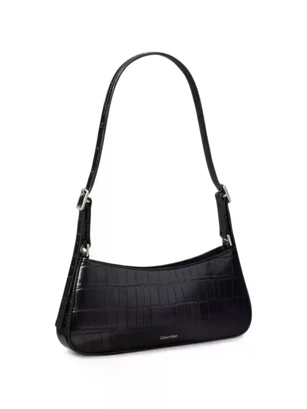 Calvin Klein Monogram Croc-effect Shoulder Bag