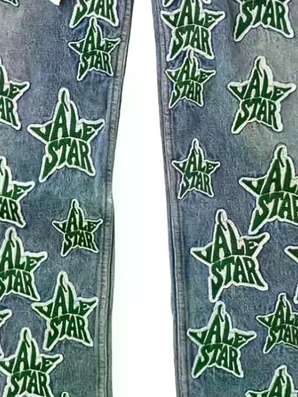 VALE FOREVER Allstar Star-patch Straight-leg Jeans