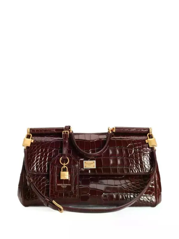 Dolce & Gabbana Medium My Sicily Bag In Alligator - Red