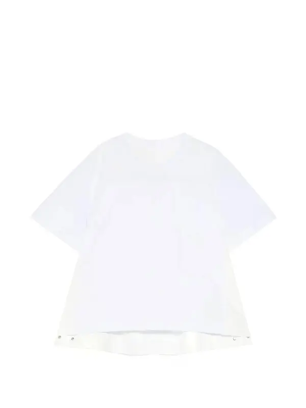 Sacai Cotton Jersey Crewneck T-shirt With Chest Pocket - Brown