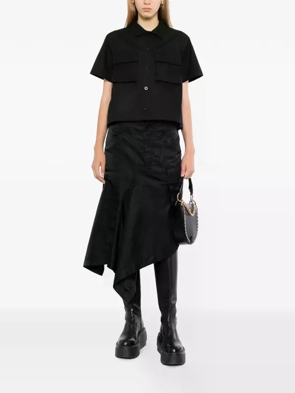 Sacai Asymmetric Cargo Skirt - Black