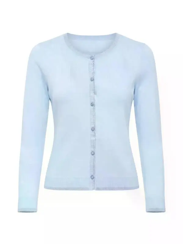 Liu Jo Embellished-button Slit-cuff Cardigan - Blue