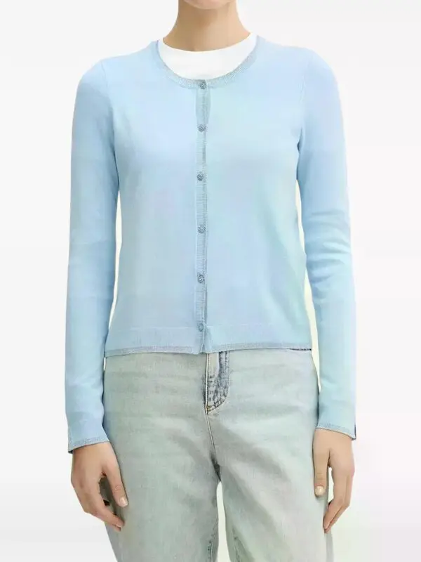 Liu Jo Embellished-button Slit-cuff Cardigan