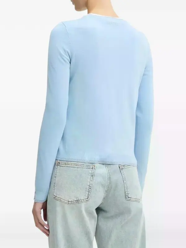 Liu Jo Embellished-button Slit-cuff Cardigan