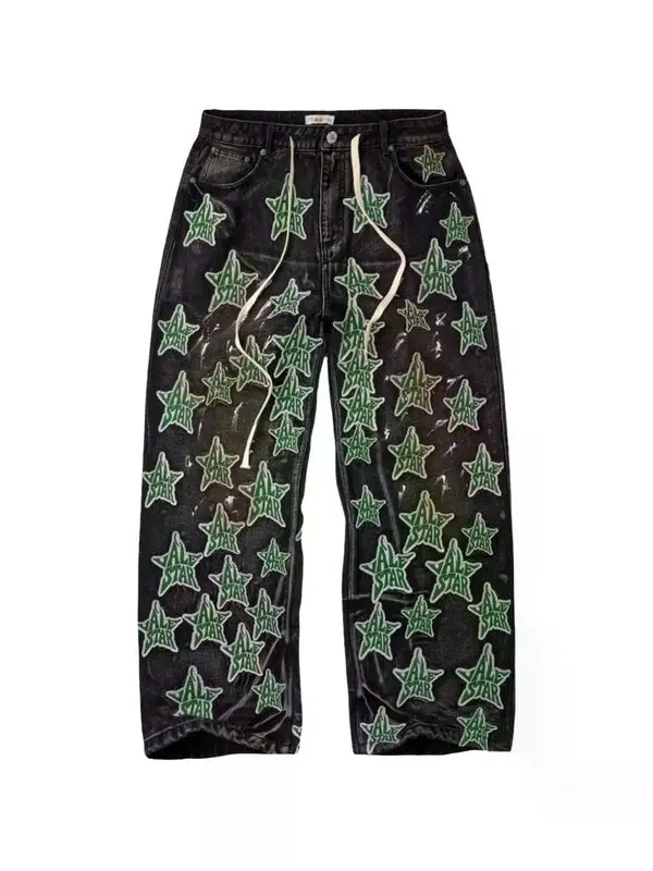 VALE FOREVER Allstar Star-patch Straight-leg Jeans