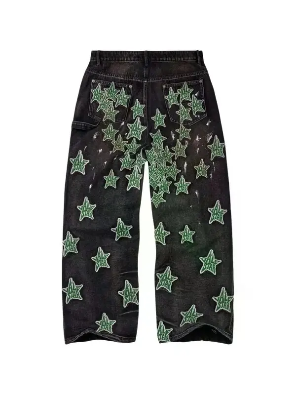 VALE FOREVER Allstar Star-patch Straight-leg Jeans