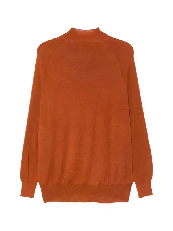 Aspesi High-neck Wool Sweater - Orange
