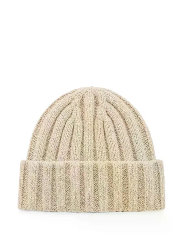 FRANZESE COLLECTION Ribbed-knit Beanie Hat - Neutrals