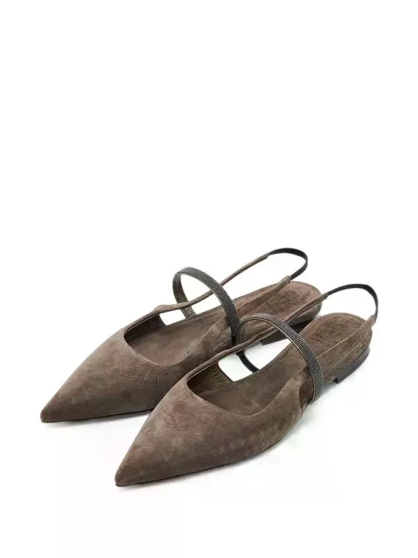 Brunello Cucinelli Monili Slingback Flats