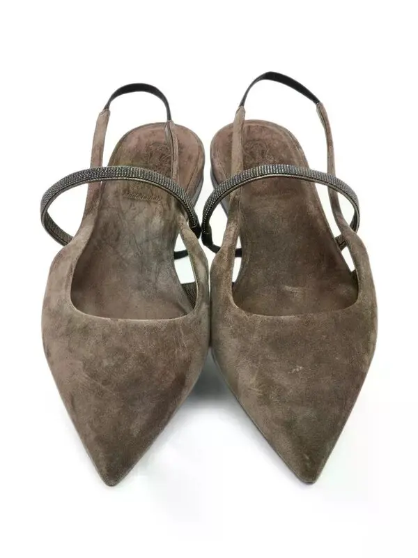 Brunello Cucinelli Monili Slingback Flats