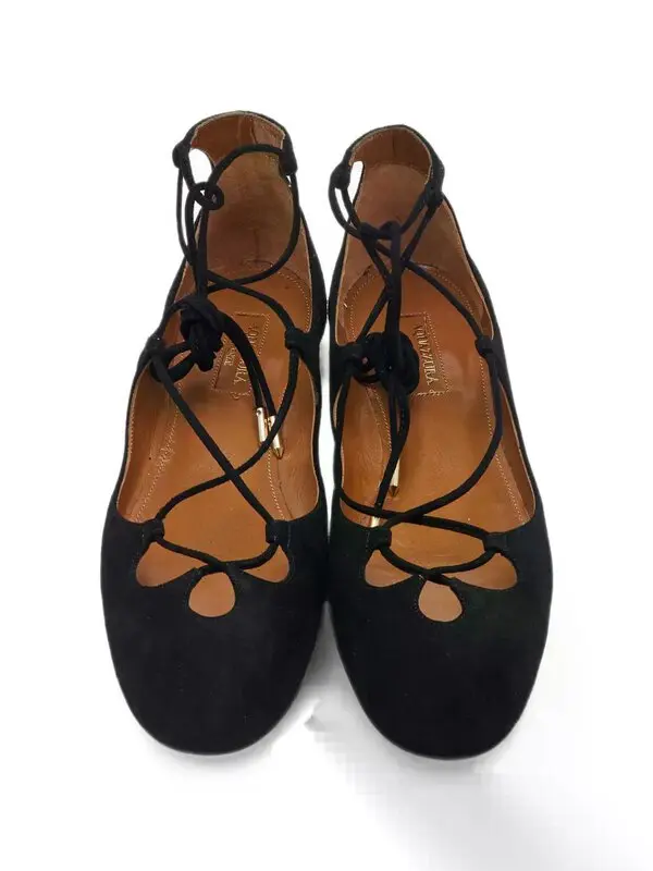 AQUAZZURA Christy Ankle-wrap Ballet Flats