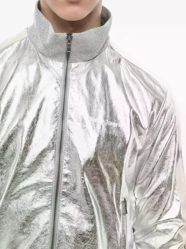 Palm Angels Lamé Leather Jacket