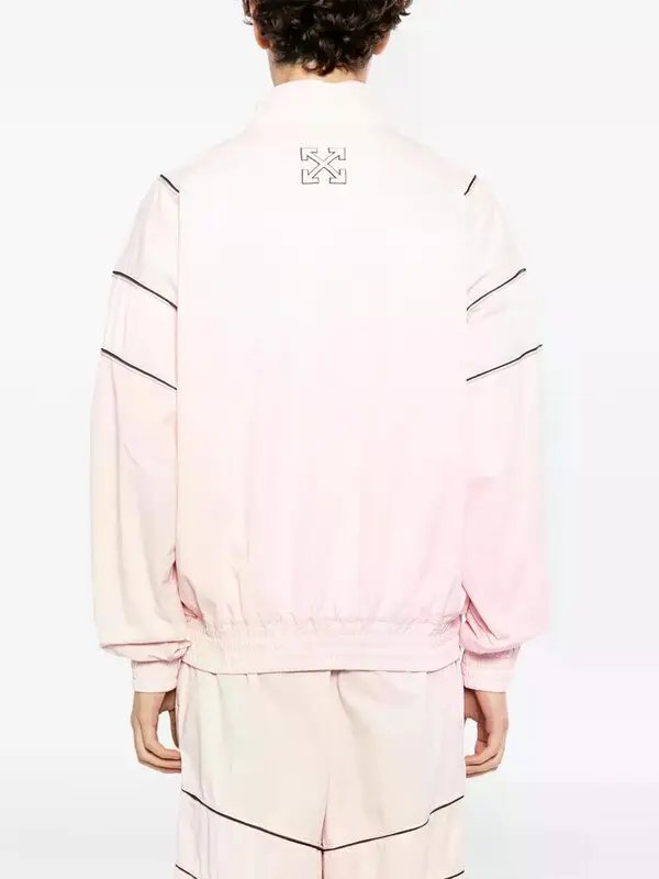 Off-White Logo Embroidered Zip-up Jacket