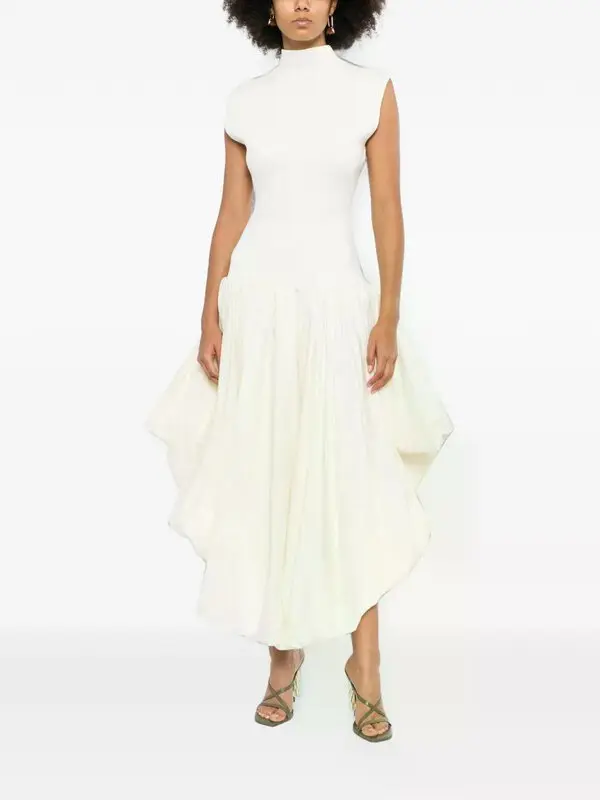 Aje Venetia Knit Midi Dress - White