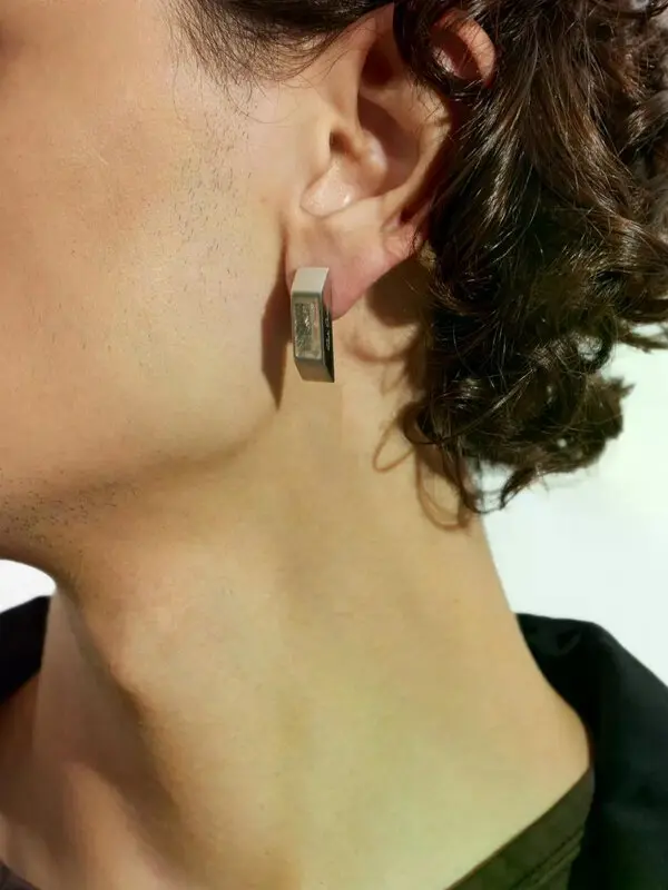Rick Owens Crystal Beveled Earrings