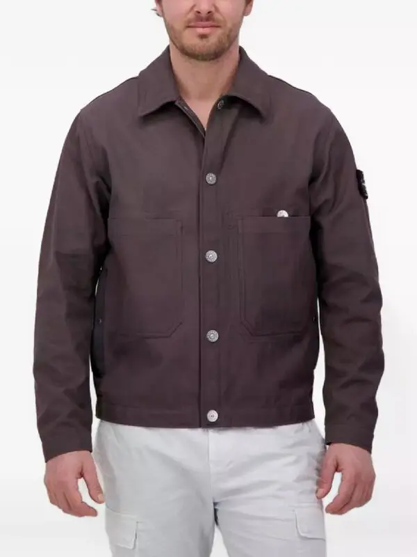 Stone Island Logo-patch Button-up Jacket