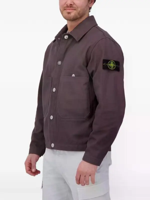 Stone Island Logo-patch Button-up Jacket