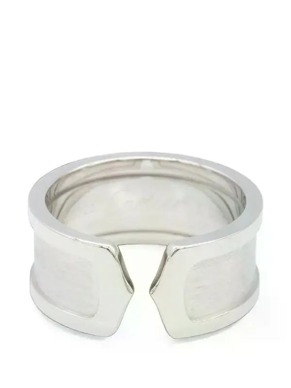 Cartier 2010s Large C2 Ring - Silver