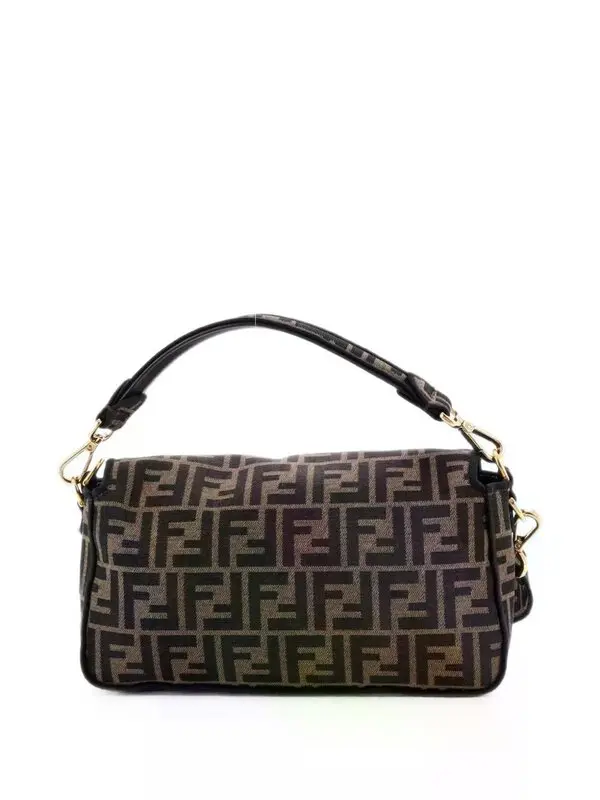 Fendi Baguette Nm Bag Zucca Canvas Medium Shoulder Bag