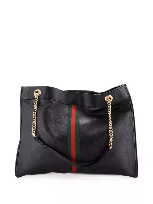 Gucci Rajah Chain Leather Large Tote Bag
