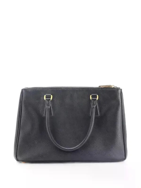Prada Double Zip Lux Saffiano Leather Small Tote Bag