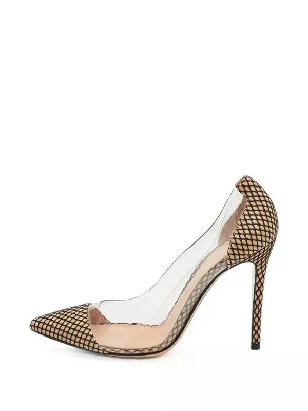 GIANVITO ROSSI Plexi Mesh Pumps - Neutrals