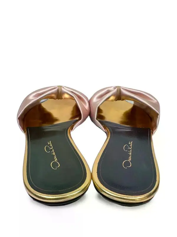 Oscar De La Renta Bow-accent Satin Sandals