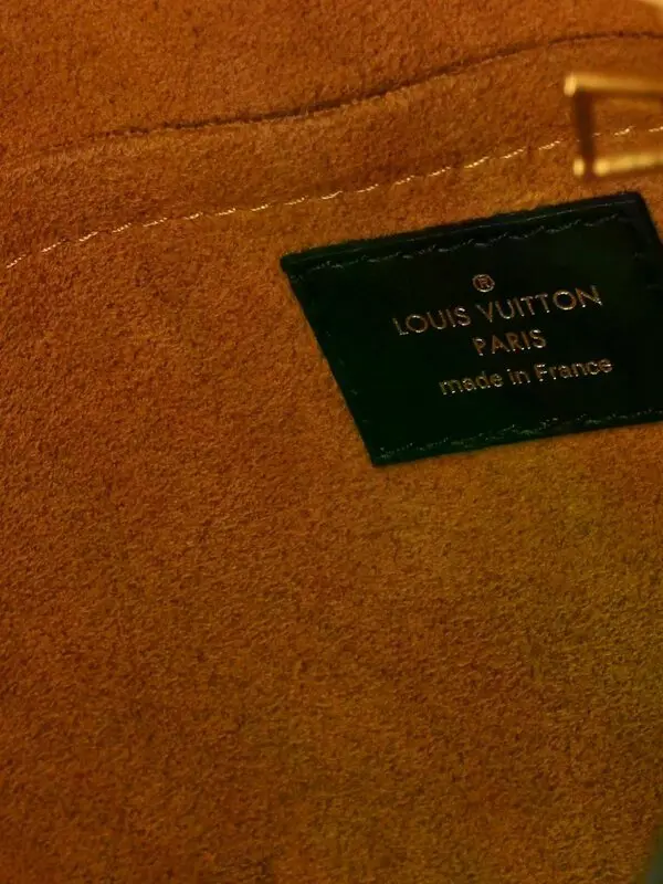 LOUIS VUITTON On My Side Leather With Monogram Canvas Mm Tote Bag