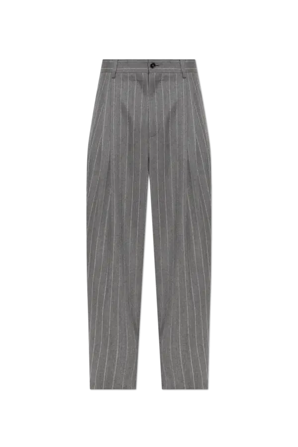 Dolce & Gabbana Wool Pants With Pinstripe Pattern - Grey