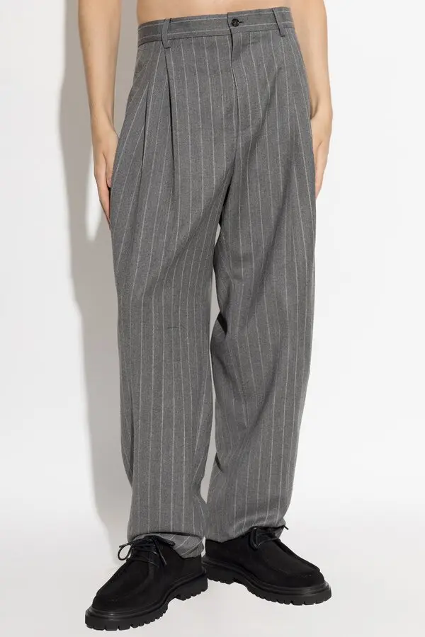 Dolce & Gabbana Wool Pants With Pinstripe Pattern