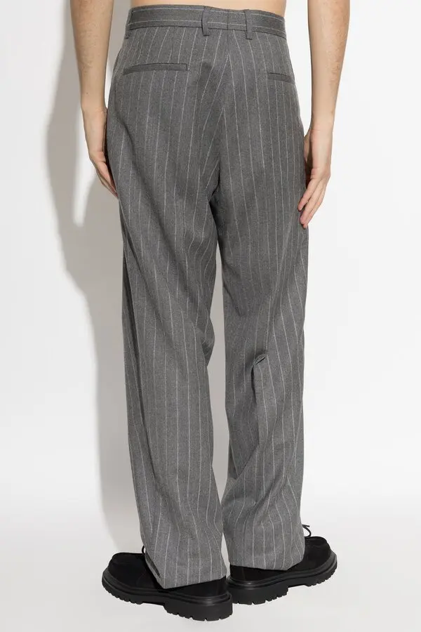 Dolce & Gabbana Wool Pants With Pinstripe Pattern