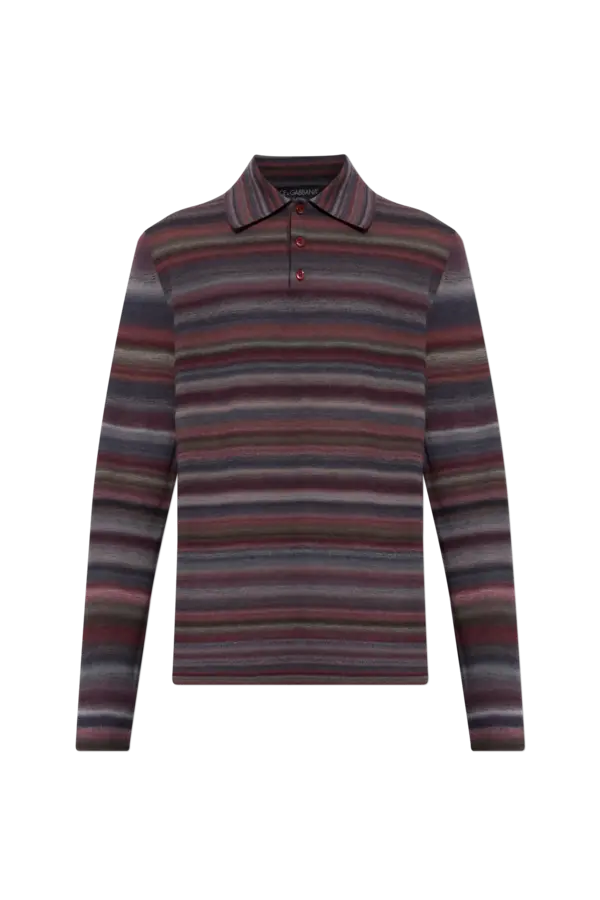 Dolce & Gabbana Wool Long-sleeve Polo