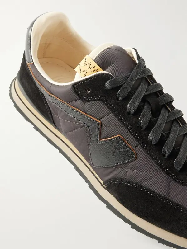 Visvim Fkt Runner Leather And Suede-trimmed Shell Sneakers