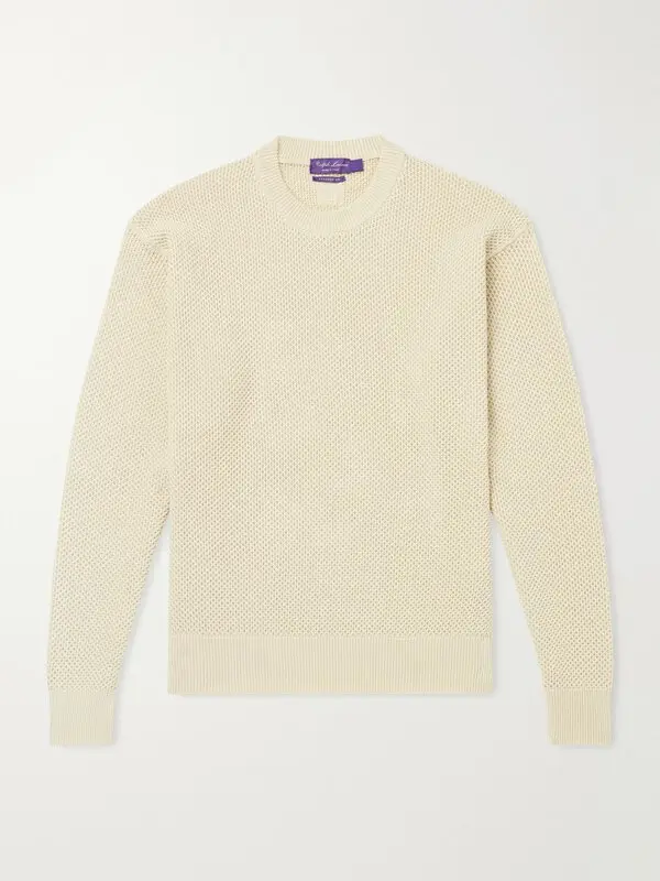 Ralph Lauren Purple Label Cotton Sweater - Gray