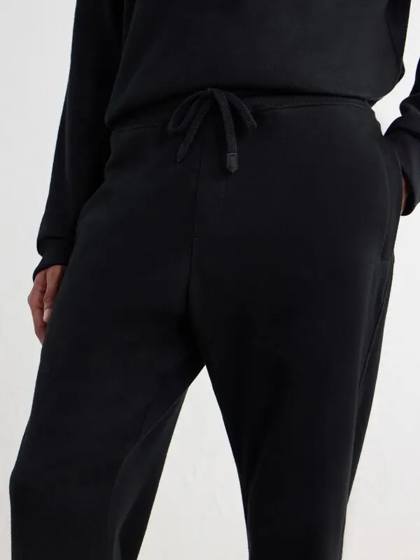 Canali Straight-leg Cotton And Cashmere-blend Jersey Drawstring Sweatpants