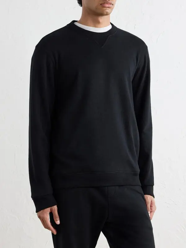Canali Cotton And Cashmere-blend Jersey Sweatshirt