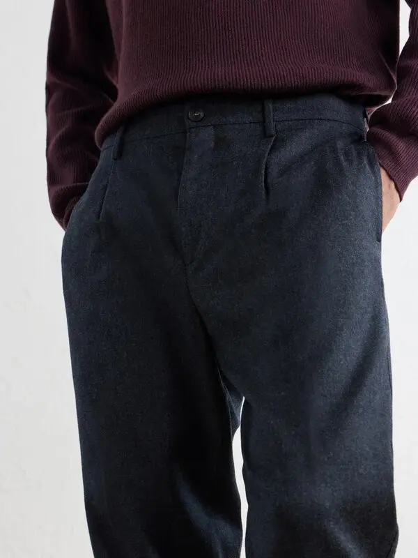 Canali Straight-leg Wool-flannel Trousers