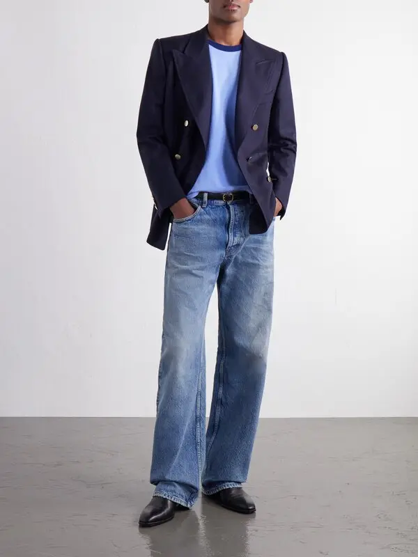 Husbands Distressed Cotton-jersey T-shirt