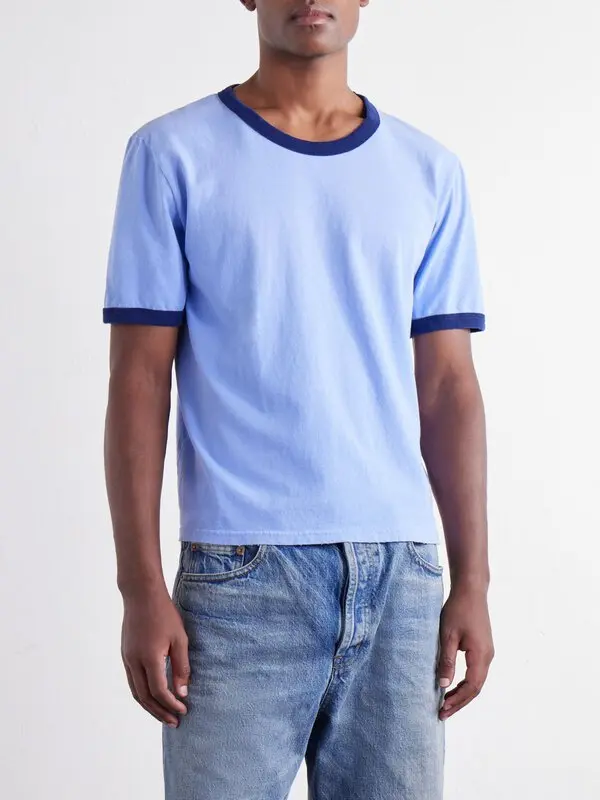 Husbands Distressed Cotton-jersey T-shirt